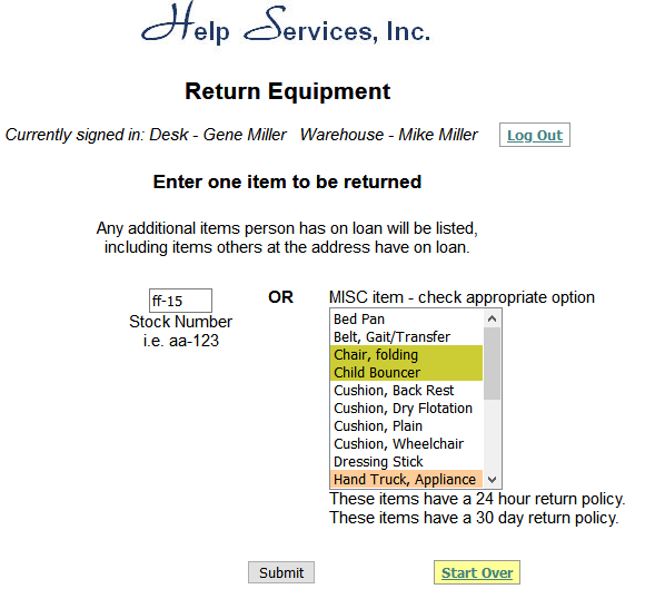 Return Process